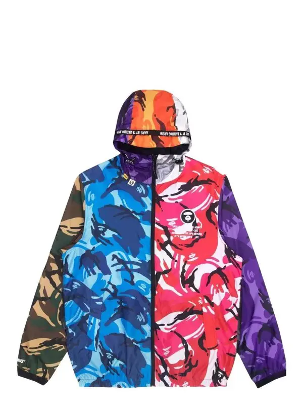 AAPE BY *A BATHING APE Moonface Camouflage Print Jacket - Blue