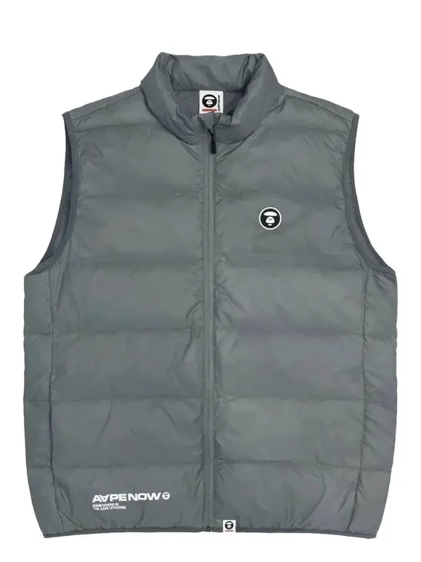 AAPE BY *A BATHING APE Moonface Patch Padded Gilet - Grey