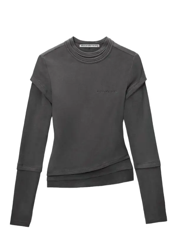 Alexander Wang Layered Long Sleeve Top - Grey