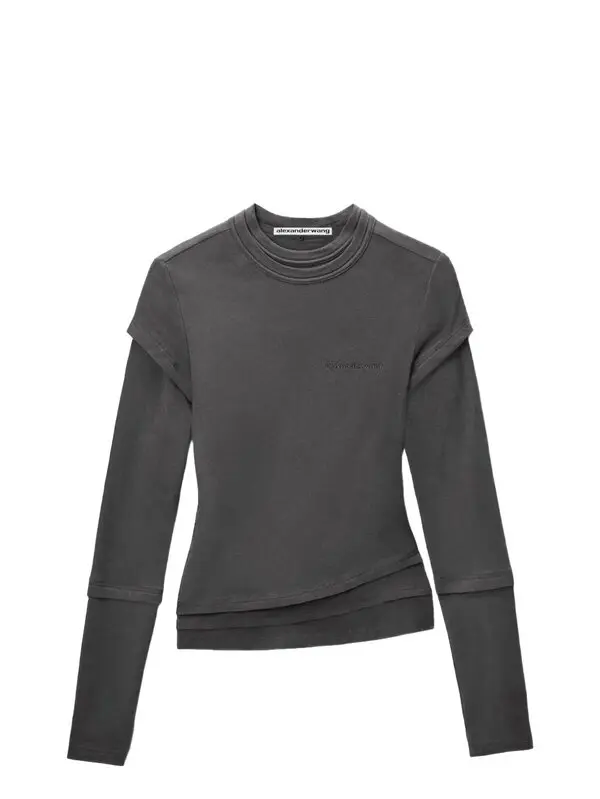 Alexander Wang Layered Long Sleeve Top - Grey