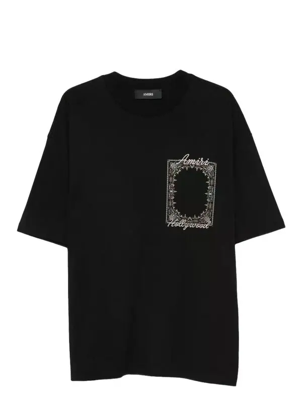 Amiri Logo-print Cotton T-shirt - Black