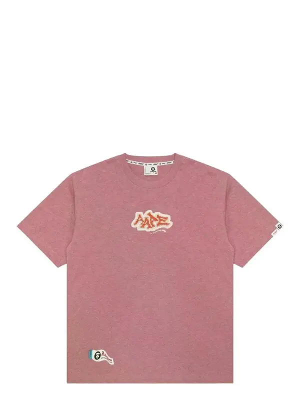 AAPE BY *A BATHING APE Bead-embellished Logo-print T-shirt - Pink