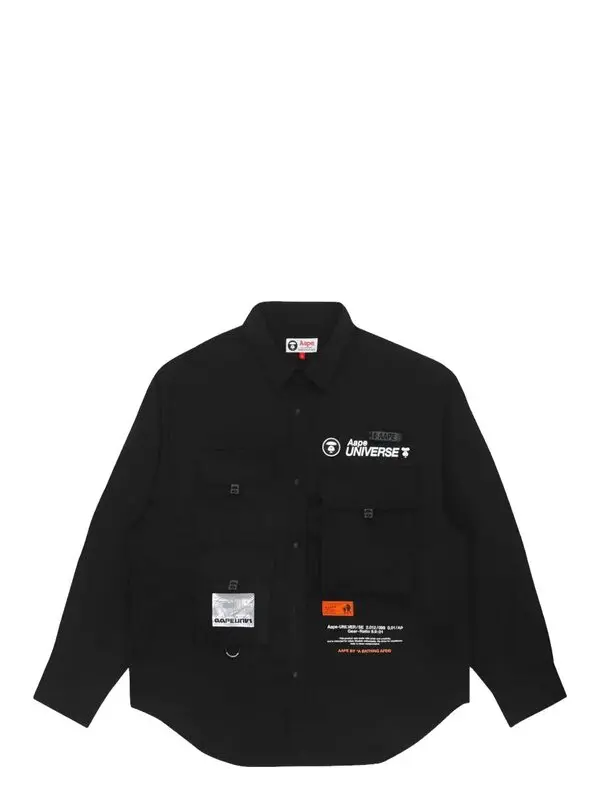AAPE BY *A BATHING APE Multi-pocket Overshirt - Black