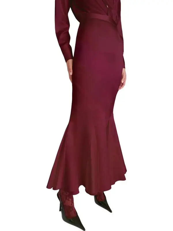 VIOLANTE NESSI Gentileschi Mermaid-hem Maxi Skirt - Red