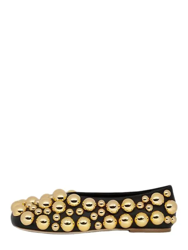 A.W.A.K.E. Mode Sphere Embellished Ballet Flats - Black
