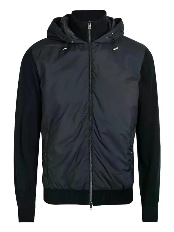 Herno Hooded Panelled Zip-up Jacket - Blue