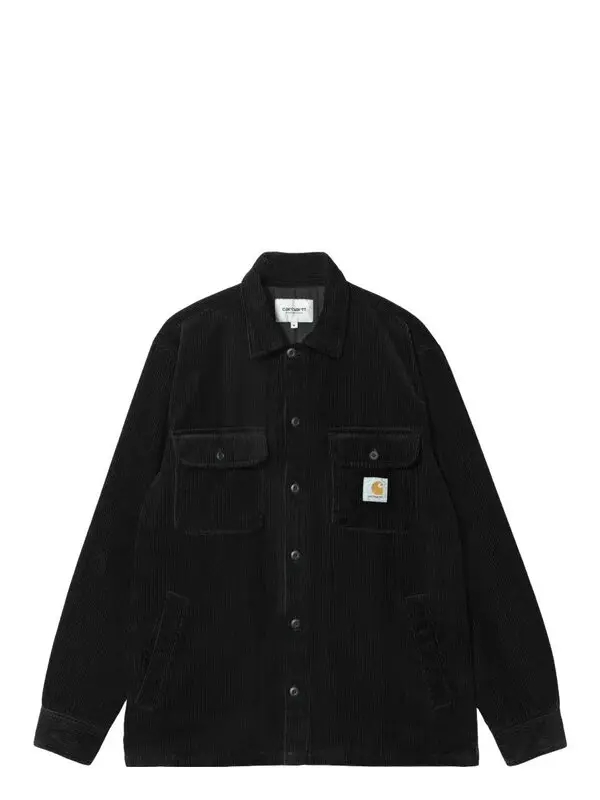 Carhartt Work In Progress Corduroy Logo-patch Shirt Jacket - Black