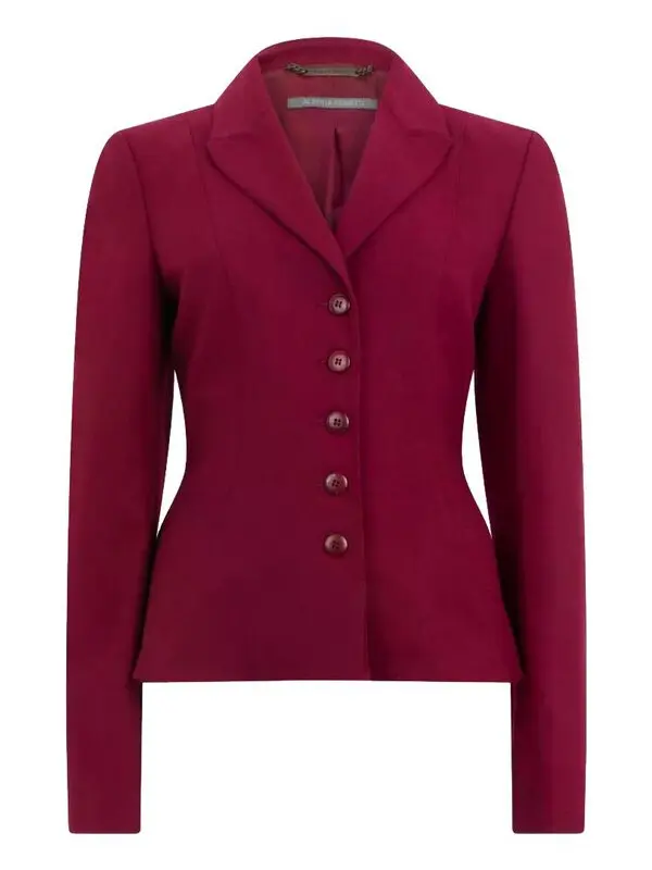 Alberta Ferretti Buckled-detail Blazer - Pink
