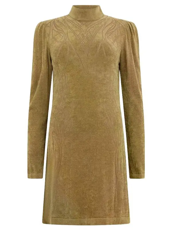 Alberta Ferretti Jacquard-knit Mini Dress - Neutrals