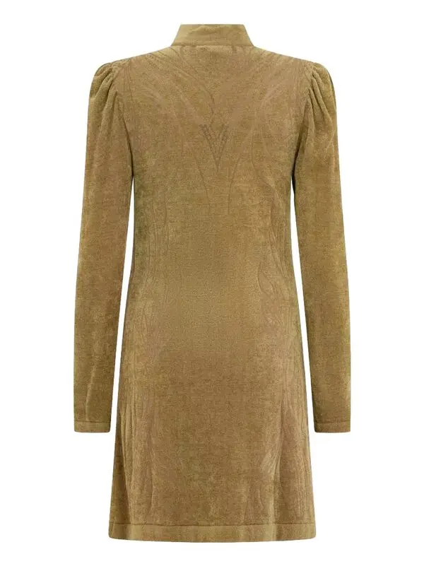 Alberta Ferretti Jacquard-knit Mini Dress - Neutrals