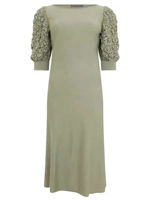 Alberta Ferretti Puff-sleeve Midi Dress - Green