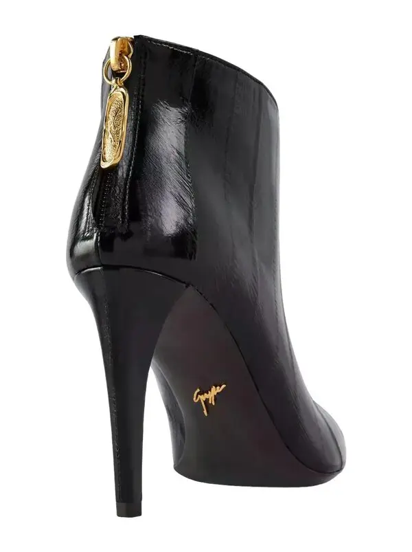 GIUSEPPE ZANOTTI Eel Skin Ankle Boots - Black