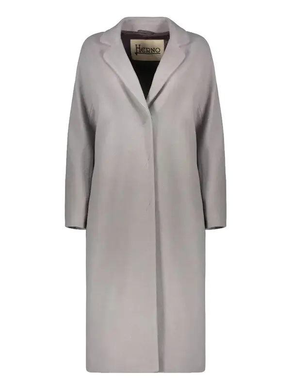 Herno Lapel-collar Button-up Coat - Grey