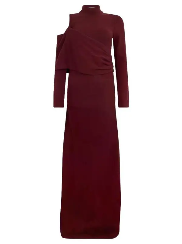 Alberta Ferretti One-shoulder Draped Maxi Dress - Red