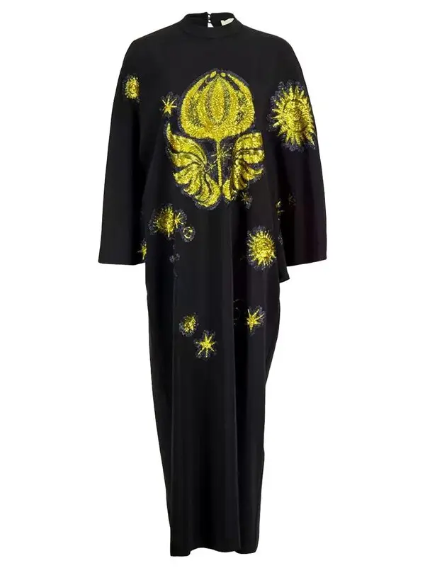 PAULA Areta Sequin Embroidered Dress - Black