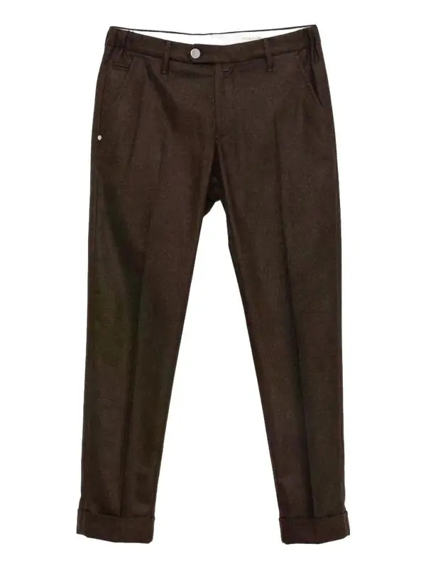 Jacob Cohen Wool Melange Trousers - Brown