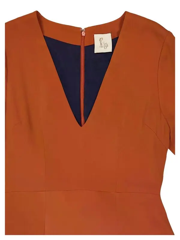 PAULA Maxi Dress With Feather Detail - Orange