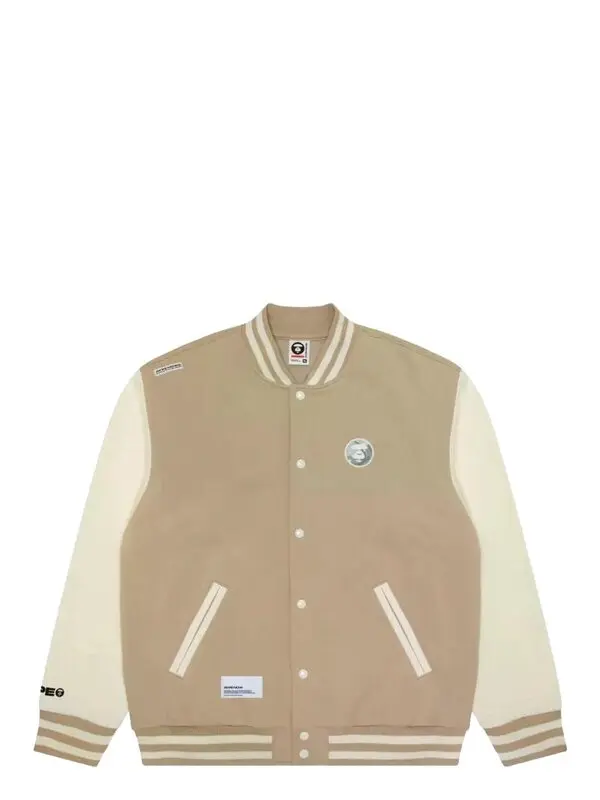 AAPE BY *A BATHING APE Moonface Patch Bomber Jacket - Neutrals