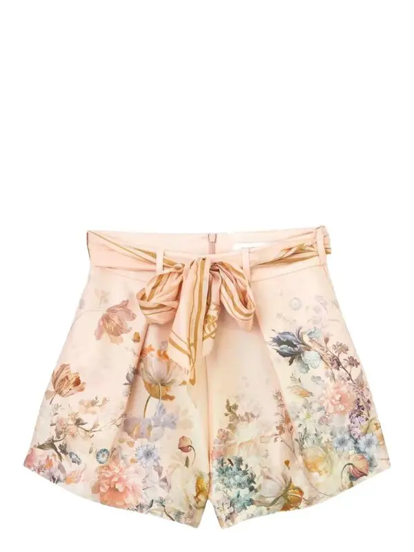 Zimmermann Valiant Tuck Shorts - Orange