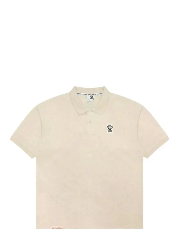 AAPE BY *A BATHING APE Moonface Logo-embroidered Polo Shirt - Neutrals