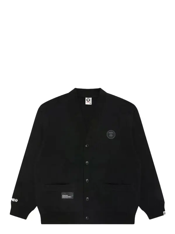 AAPE BY *A BATHING APE Moonface-patch Cardigan - Black