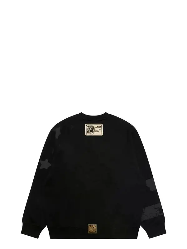 AAPE BY *A BATHING APE Aapeunvs Embroidered Sweatshirt - Black
