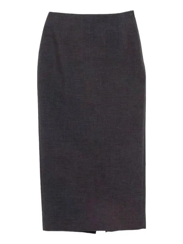 MUGLER Zip-fastening Midi Skirt - Blue
