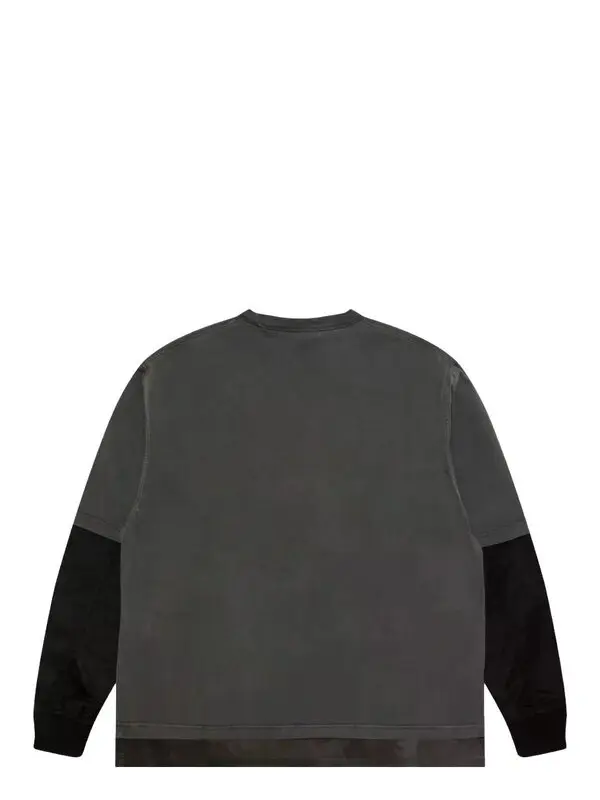 AAPE BY *A BATHING APE Moonface-patch Long-sleeve T-shirt - Grey