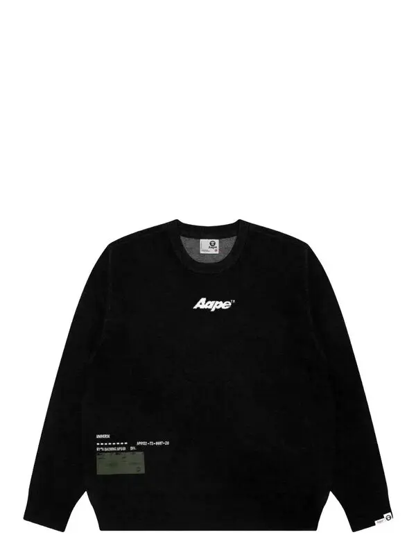 AAPE BY *A BATHING APE Jacquard-logo Sweater - Black