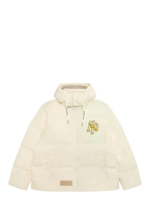 AAPE BY *A BATHING APE Padded Logo-patch Hooded Jacket - Neutrals