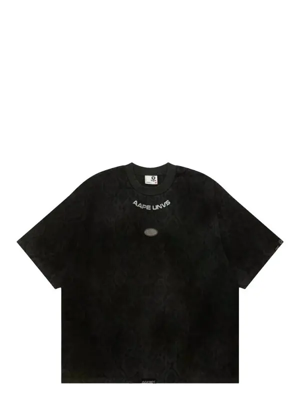 AAPE BY *A BATHING APE Moonface Logo-patterned T-shirt - Black
