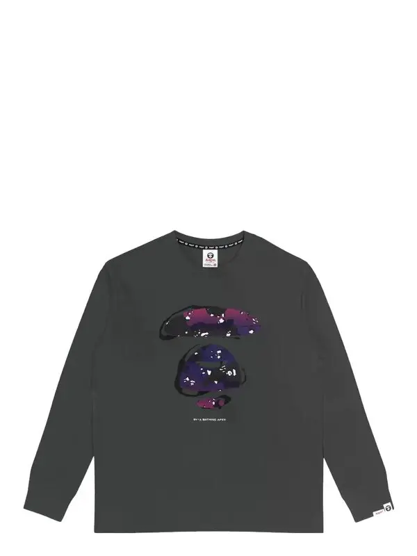 AAPE BY *A BATHING APE Moonface Camo-print T-shirt - Grey
