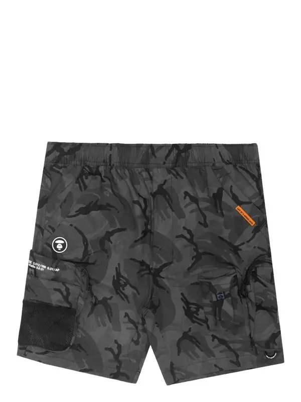 AAPE BY *A BATHING APE Moonface Patch Cargo Shorts - Grey