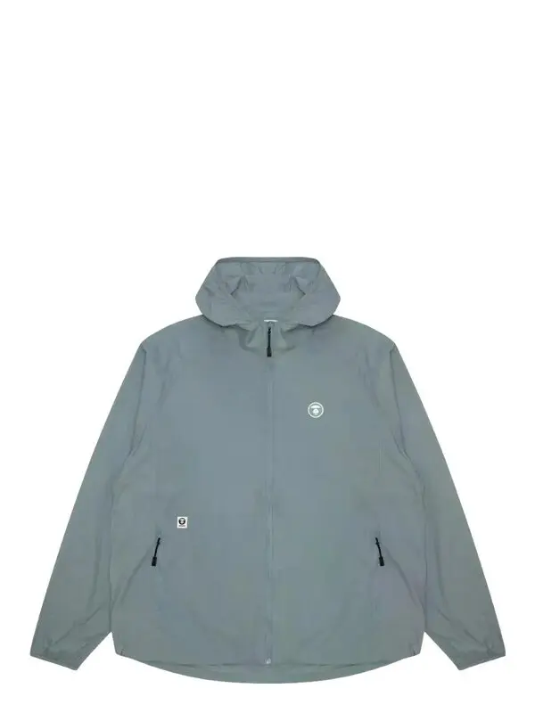 AAPE BY *A BATHING APE Logo Patch Hooded Jacket - Grey