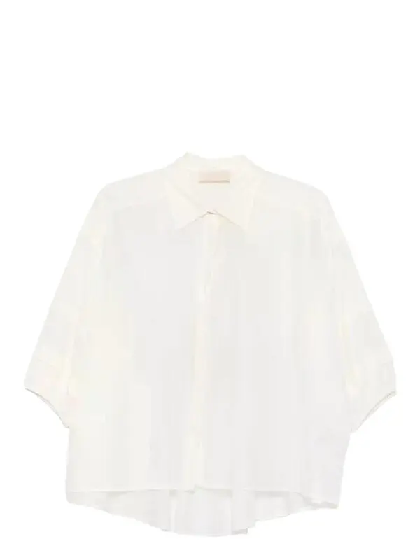 I BLUES Paneled Puff-sleeve Shirt - White