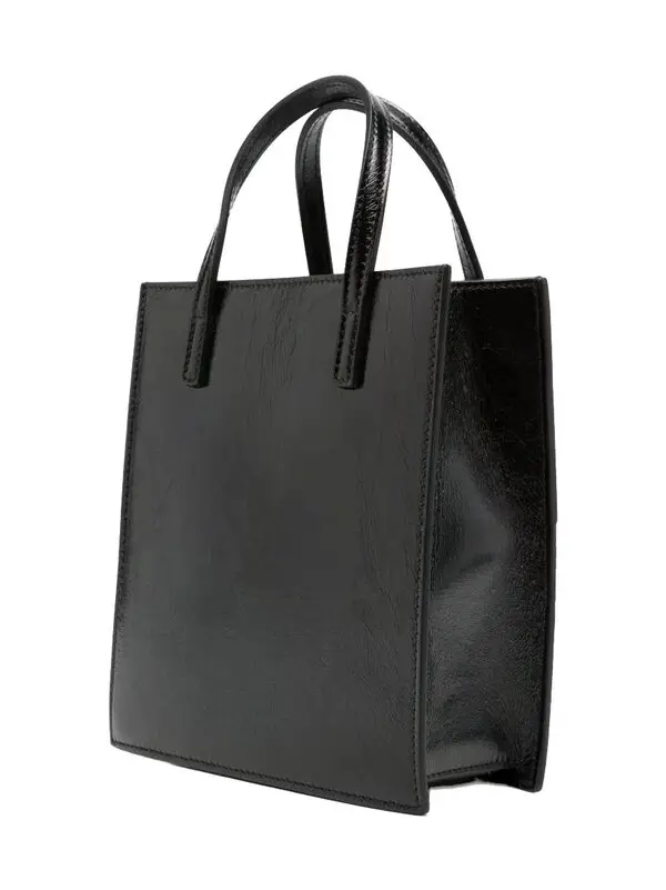 HIDESINS Logo-print Leather Tote Bag - Black