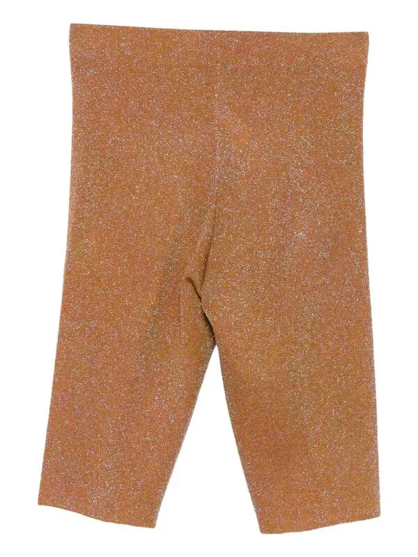 CIRCUS HOTEL Glitter Effect Shorts - Brown