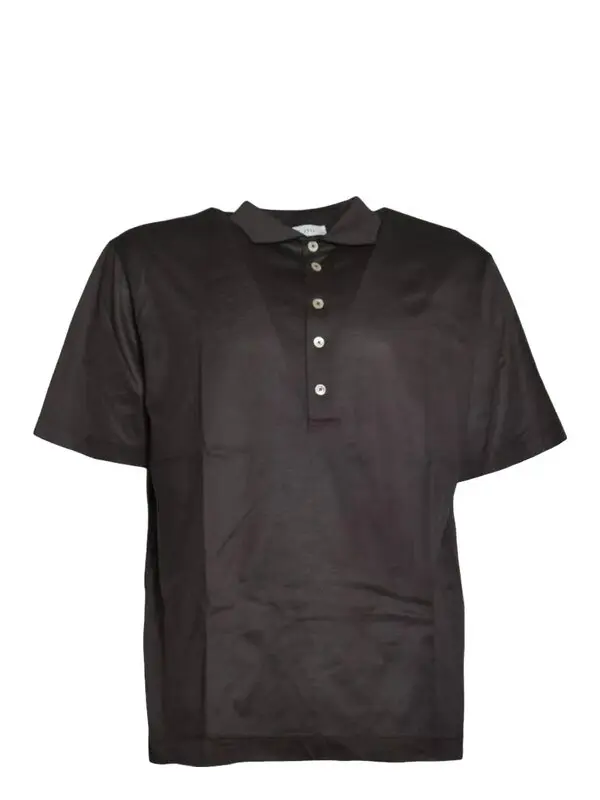 L.B.M. 1911 Short-sleeve Button-up Polo Shirt - Brown