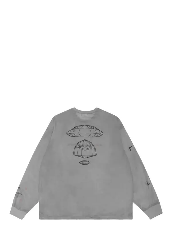 AAPE BY *A BATHING APE Sheer Logo-print T-shirt - Grey