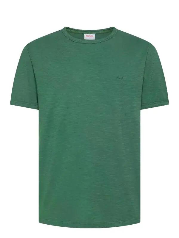 SUN 68 Logo-embroidered T-shirt - Green