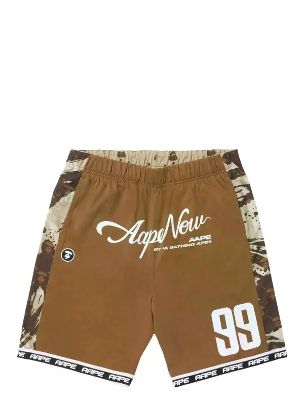 AAPE BY *A BATHING APE Moonface Reversible Shorts - Brown