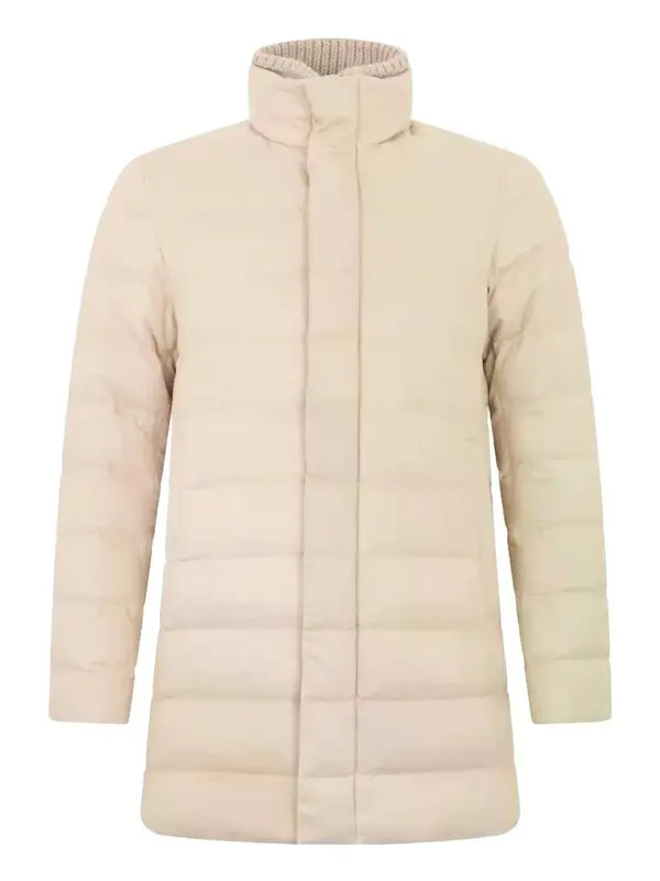 Herno Quilted High-neck Coat - Neutrals