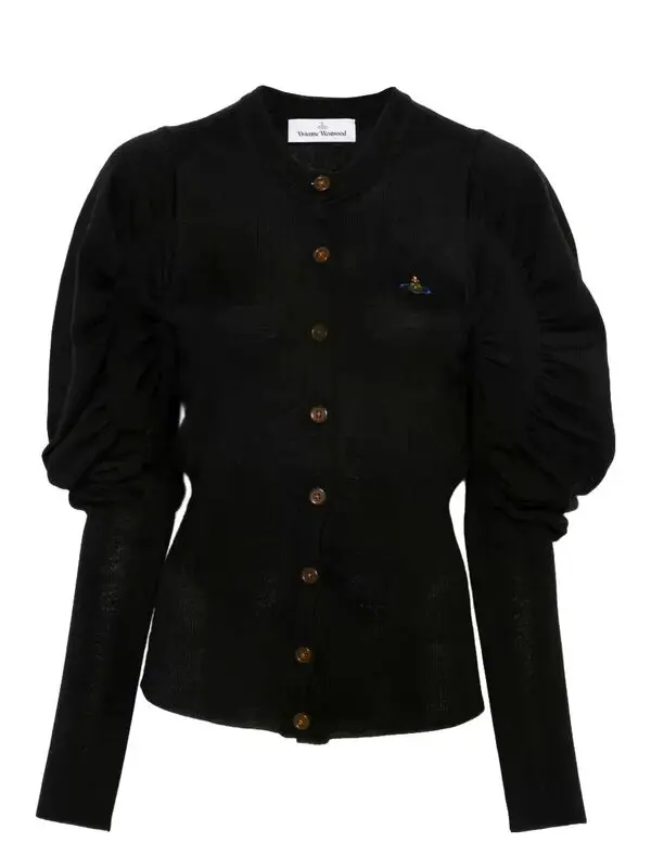 VIVIENNE WESTWOOD Orb-embroidered Wool Sweater - Black