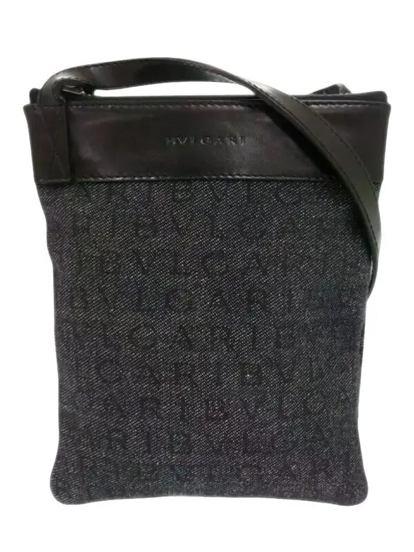 BVLGARI Monogram Canvas Cross Body Bag - Blue