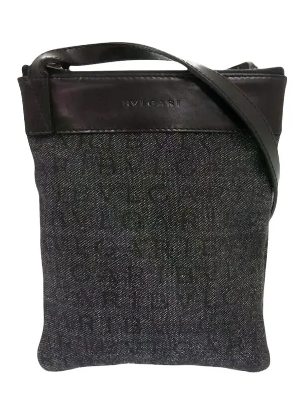 BVLGARI Monogram Canvas Cross Body Bag - Blue