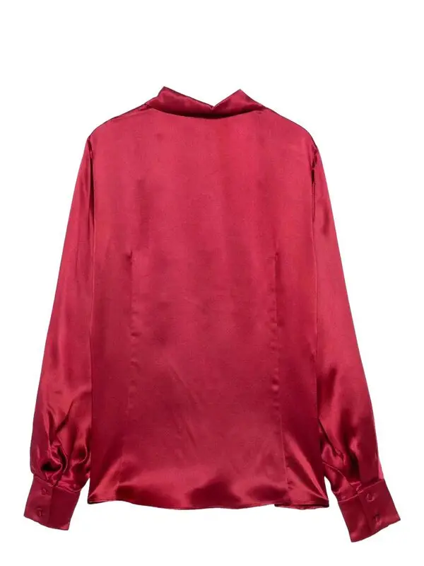 Carine Gilson Silk Balloon-sleeve Shirt - Red