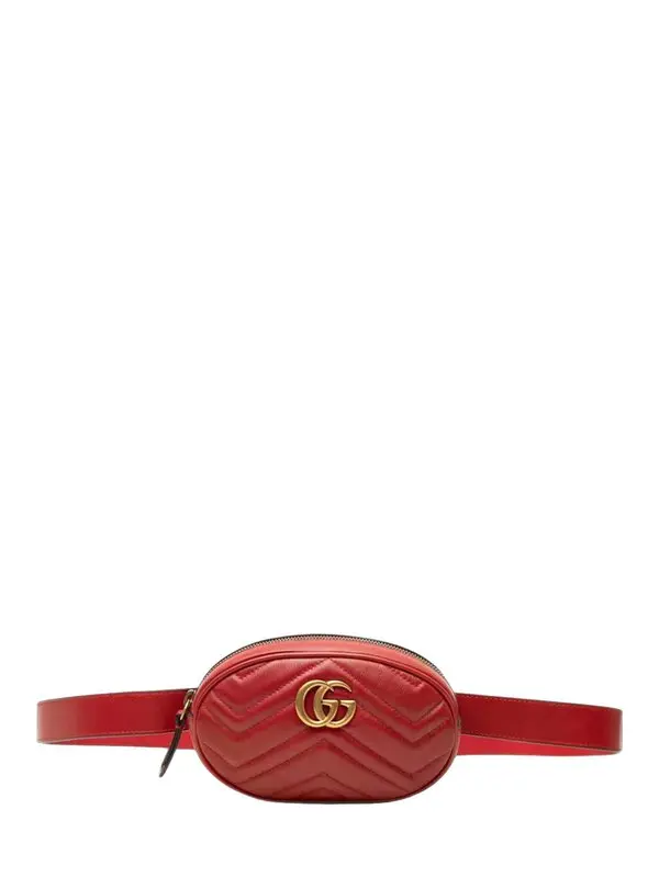 Gucci Gg Marmont Matelassé Belt Bag - Red