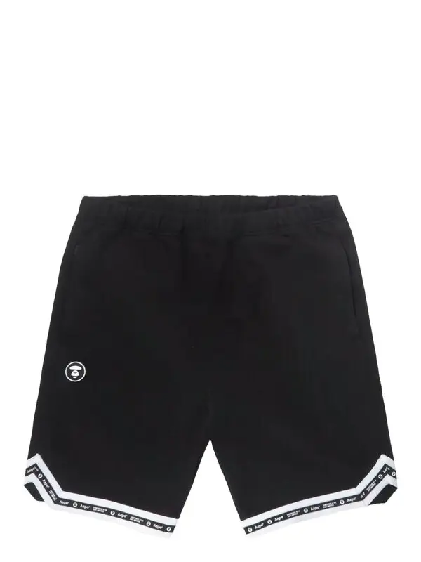 AAPE BY *A BATHING APE Moonface Logo-trim Track Shorts - Black