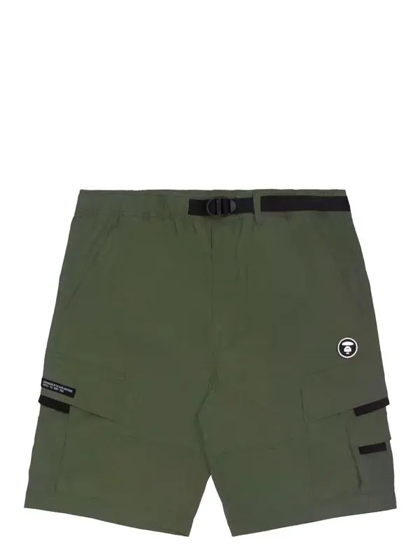 AAPE BY *A BATHING APE Moonface Belted Cargo Shorts - Green