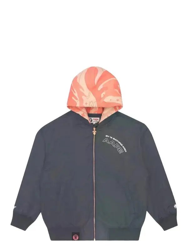 AAPE BY *A BATHING APE Logo-print Panelled Jacket - Grey